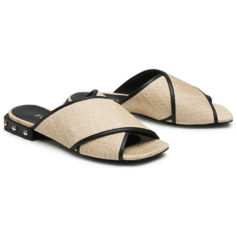 Furla Women's Cross Mule Sandals T.20 - Deserto Nero – AUSOUTLET.com.au