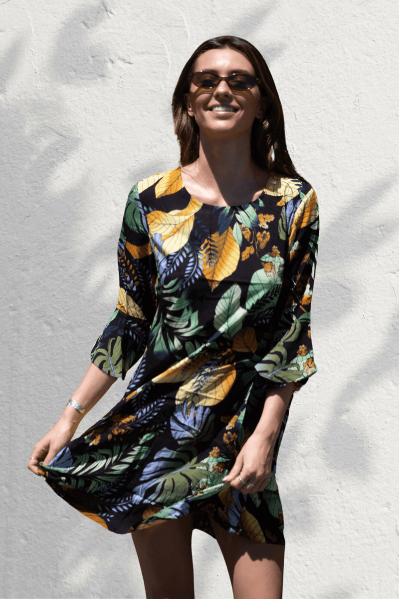 By Jaase SIENNA BELLE Tropical Print Mini Dress – AUSOUTLET.com.au