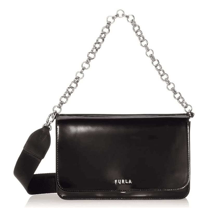 Furla Splendida Small Shoulder Bag - Nero + Cognac – AUSOUTLET.com.au