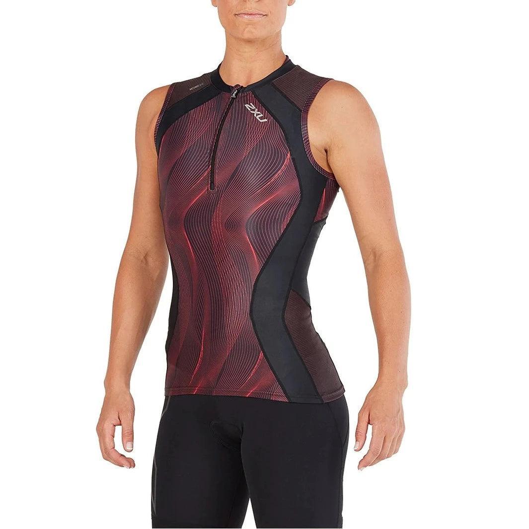2XU Women's Compression Tri Singlet - Black/Red – AUSOUTLET.com.au