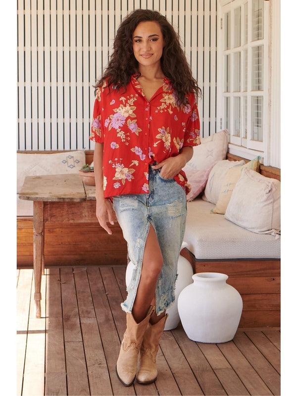 JAASE Aiko Print Sierra Short Sleeve Blouse – AUSOUTLET.com.au