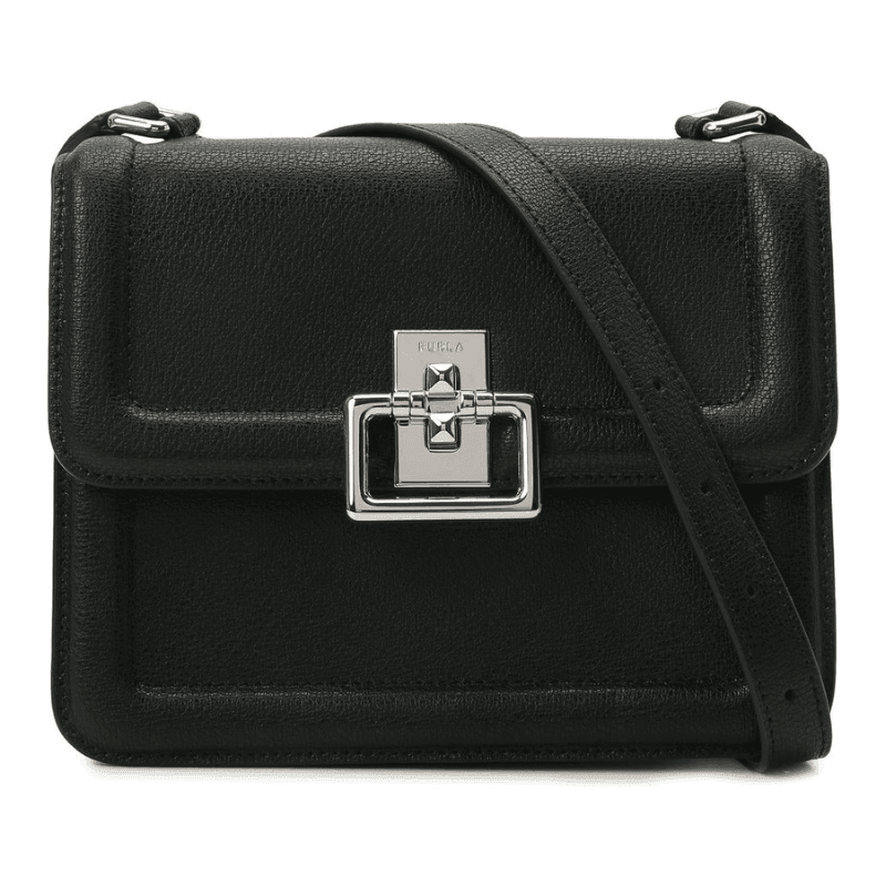 Furla Villa Small Leather Crossbody Bag - Nero Black – AUSOUTLET.com.au
